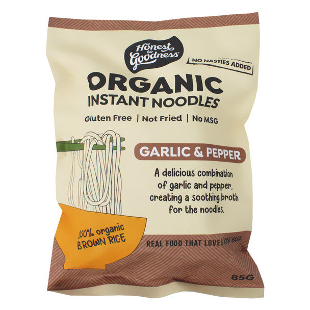 Organic Instant Noodles Garlic&Pepper 85g – Going Organic
